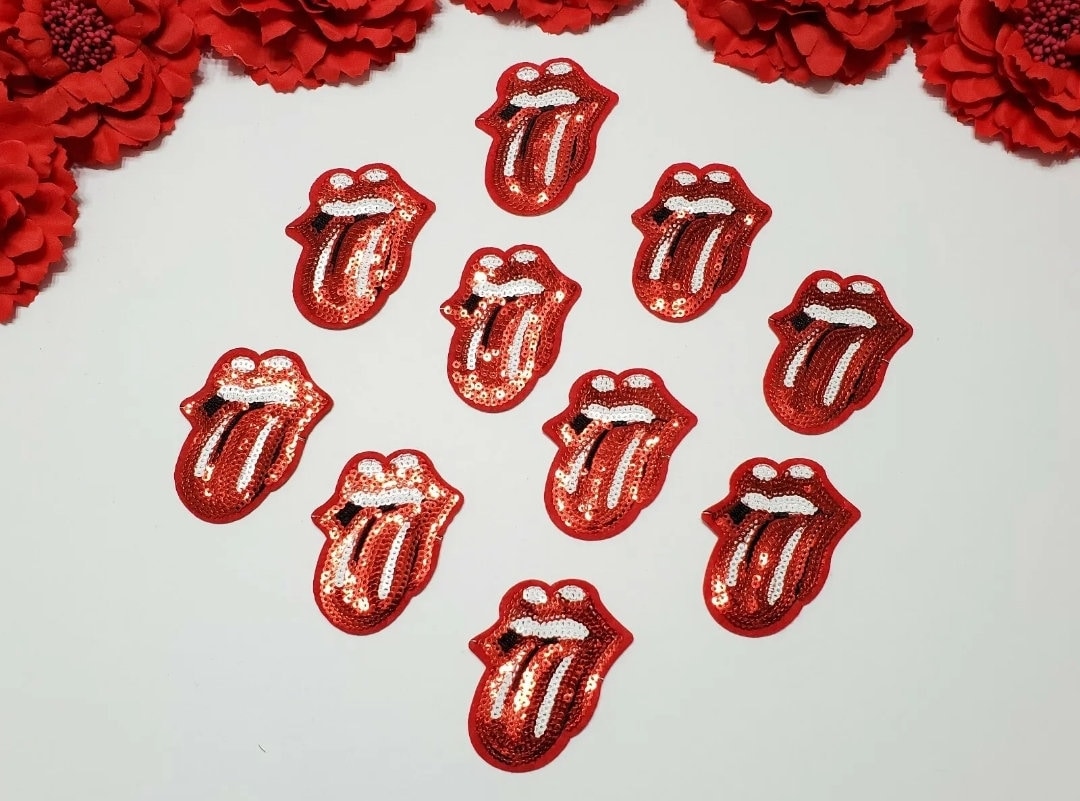 10pc/set, Rolling Stones Patches, Sequin Patches, Iron on Tongue Patch - Etsy