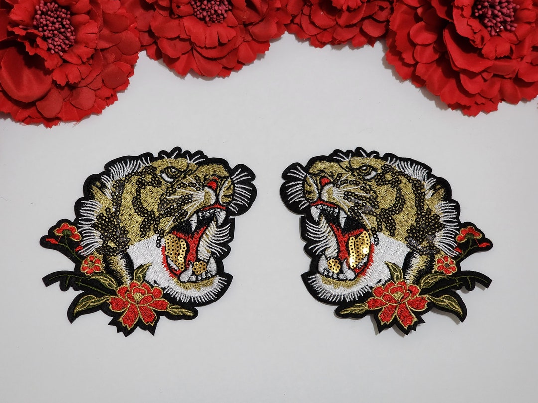 2pc/set, Tiger Head Patches, Fashion Patches, Iron on Embroidered Patches - Etsy