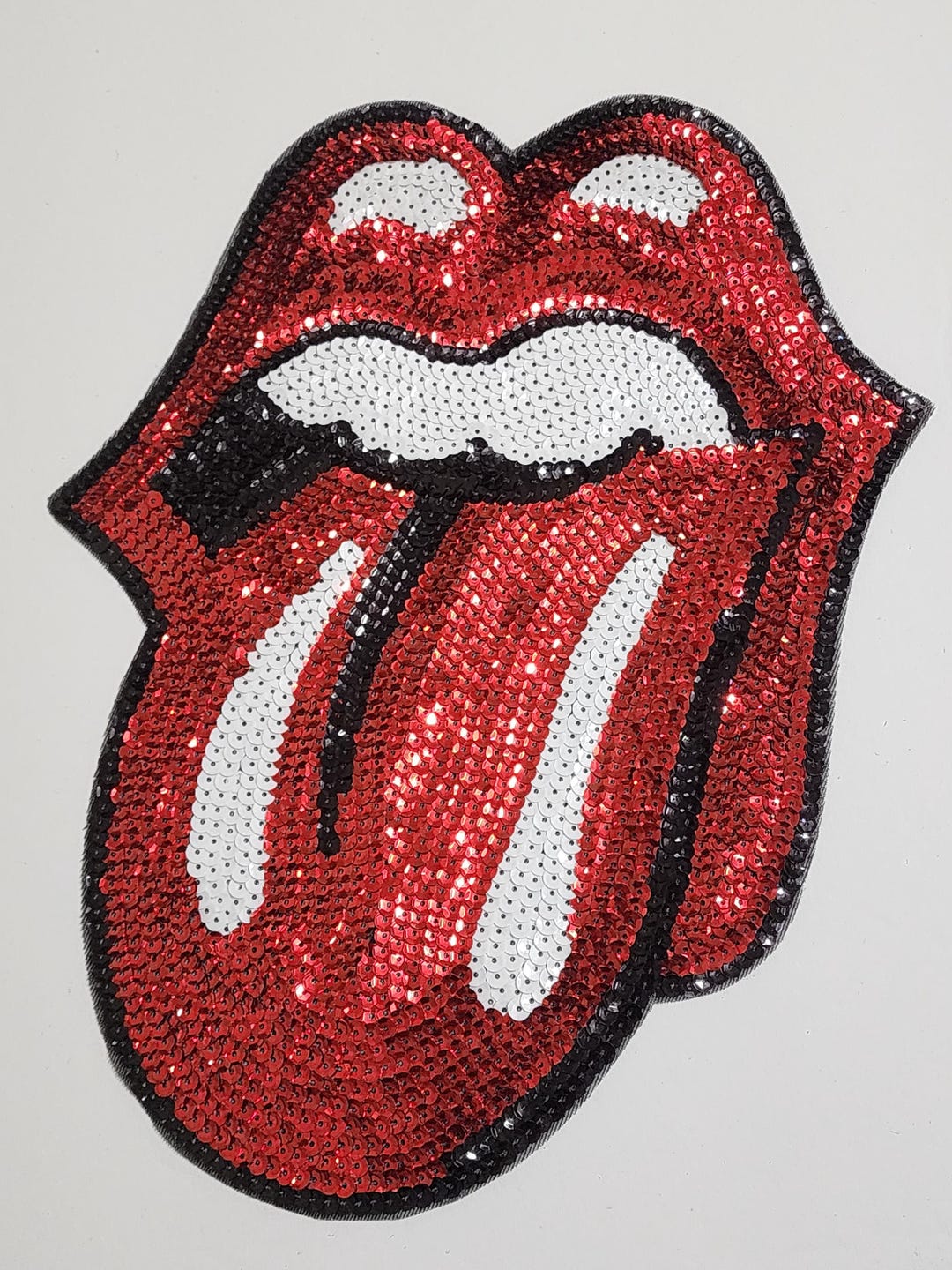 Rolling Stones Patch, Sequin Patch Tongue Patch, Iron On - Etsy