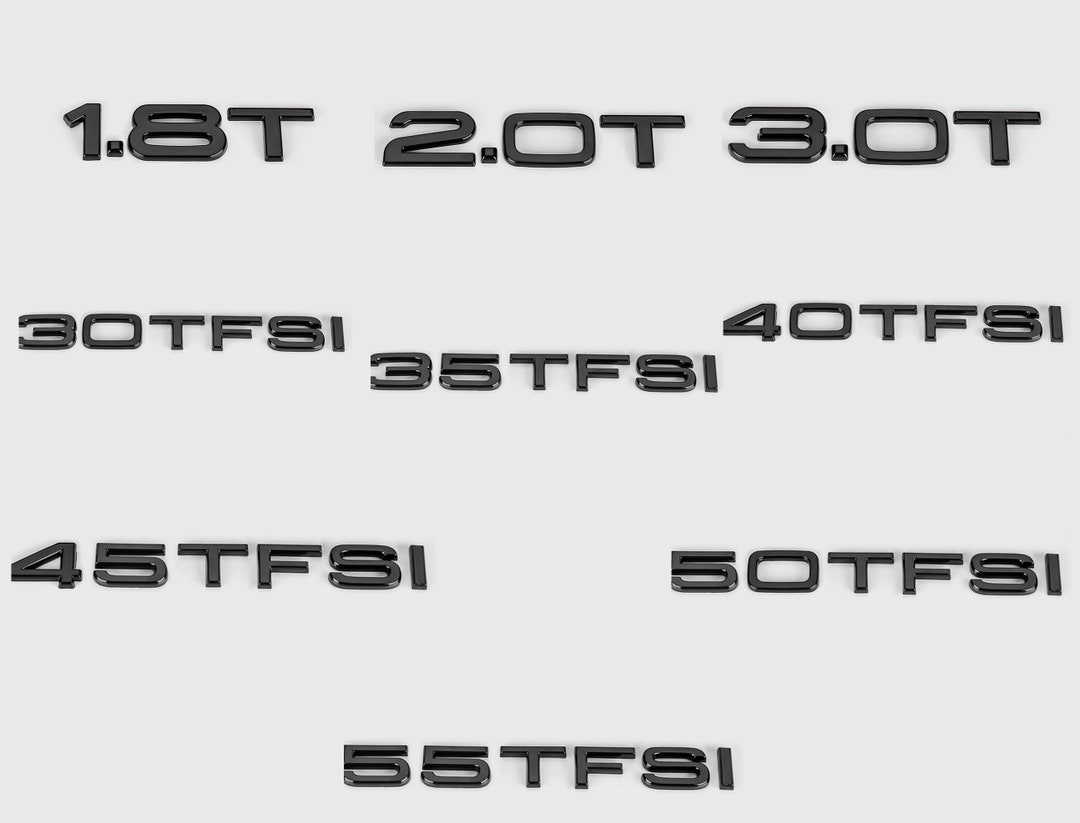 Audi 3.0 Emblem, Audi 2.0 Emblem, Audi 1.6 Emblem, Audi Boot, Audi Tfsi ...