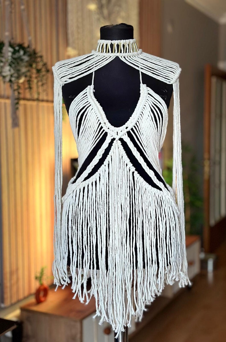 Beach Wedding Dress, Macrame Wedding Dress, Rave Outfit, Burning Man ...