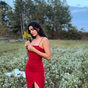 Goddess Red Knit Dress, Side Split Red Dress, Unique Gift for Her, Sexy ...