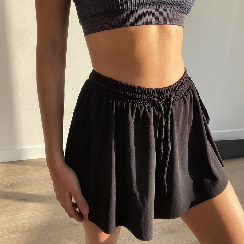 Loose-fit Athletic Shorts Black Sport's Short, Yoga Short, Gym Wear ...