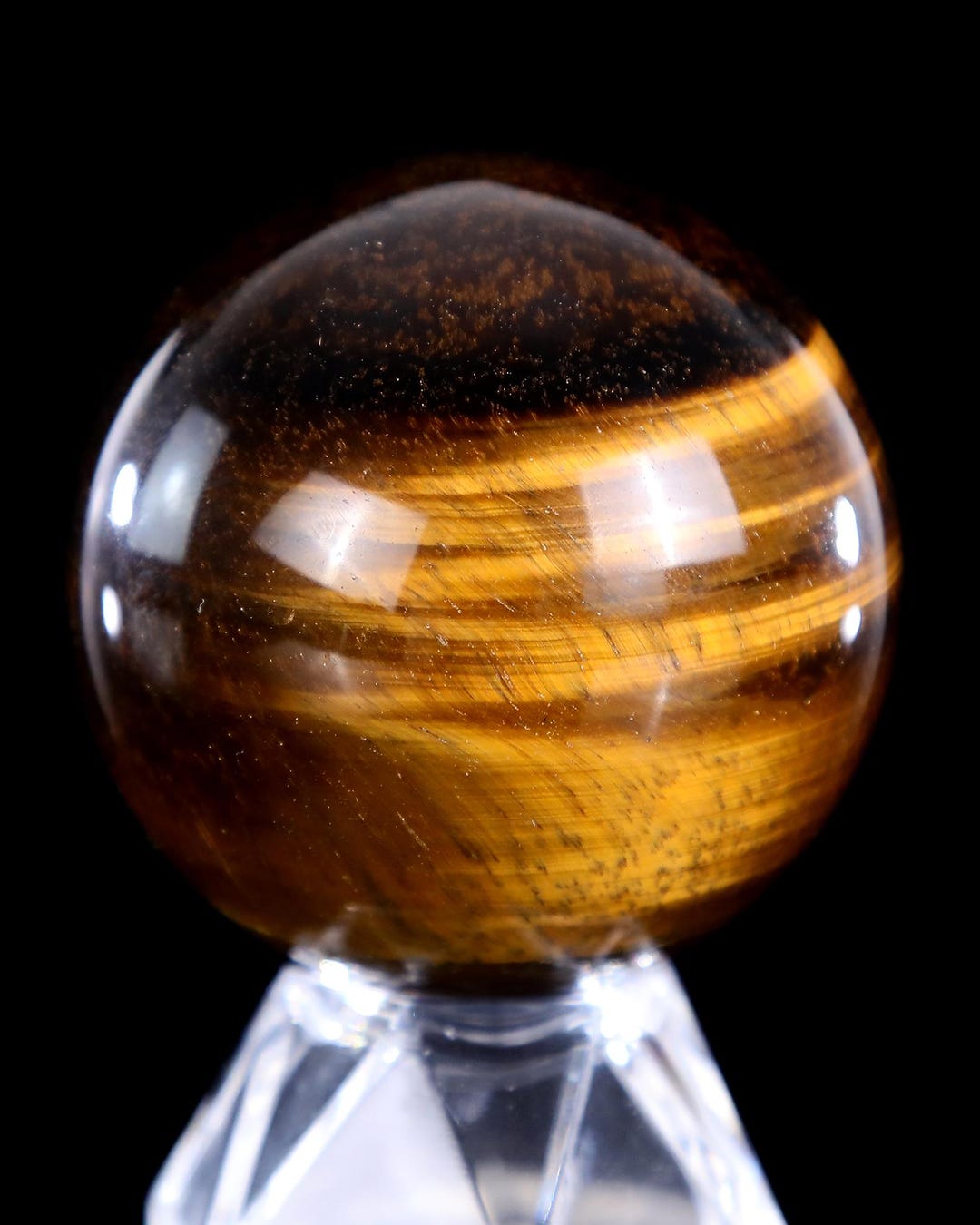 Tiger Iron Eye Crystal Sphere: Hand Polished Reiki Healing Ball (55mm ...