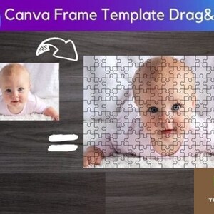 Jigsaw Puzzle Canva Frame Mockup, Jigsaw Puzzle, Canva Frames Bundle ...