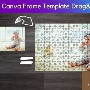 Jigsaw Puzzle Canva Frame Mockup, Jigsaw Puzzle, Canva Frames Bundle ...