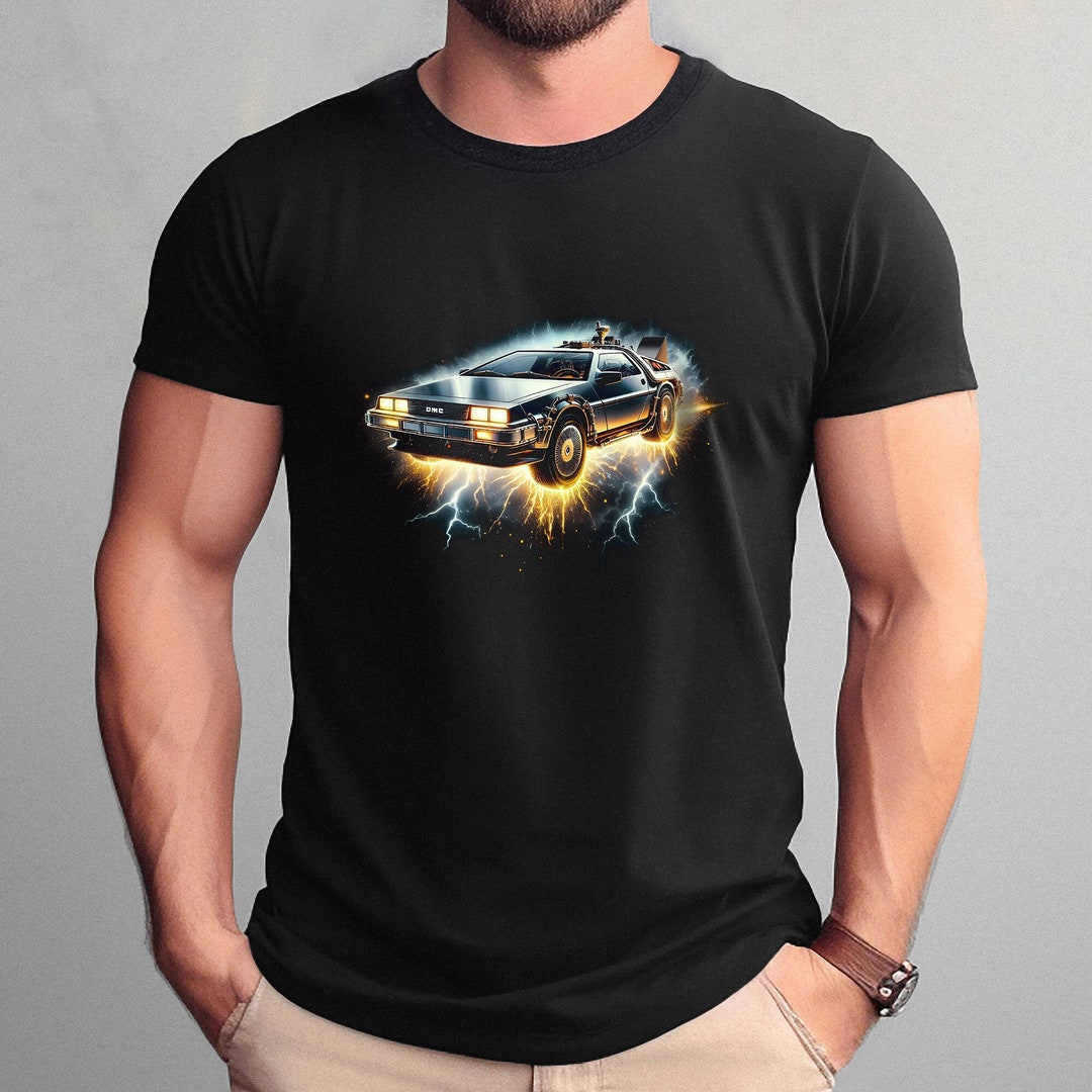Delorean DMC Movie Shirt. Back to the Future Style Flying Car. Cool ...