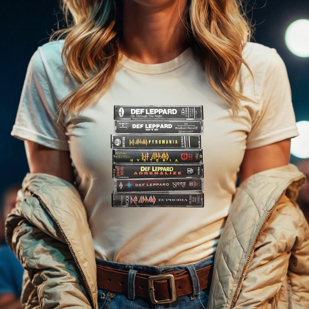 Def Leppard Cassette Shirt. Concert Rock Band Tee. British Eighties ...