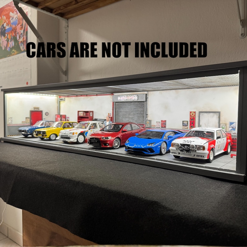 1:18 Diorama Car Workshop Display | Scale Model Showcase for Collectors ...