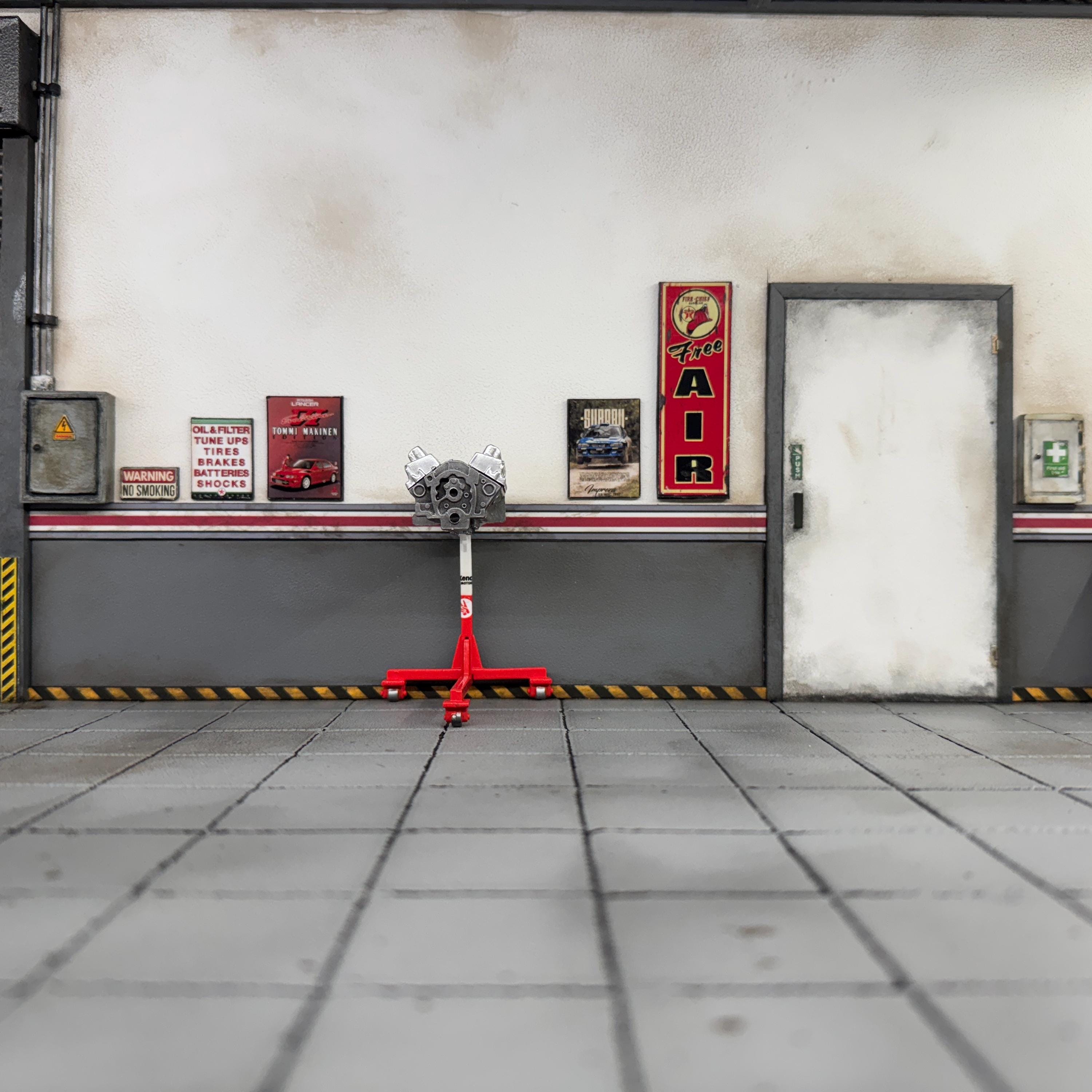 1:18 Diorama Car Workshop Display | Scale Model Showcase for Collectors ...