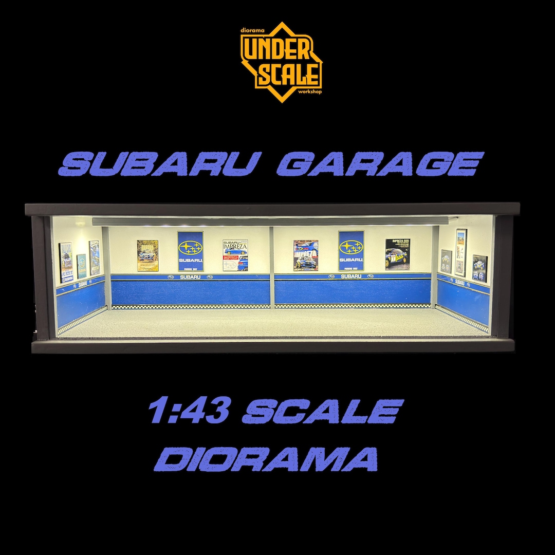Diecast Display Showcase 1:43 Subaru Garage Diorama With LED Lights - Etsy