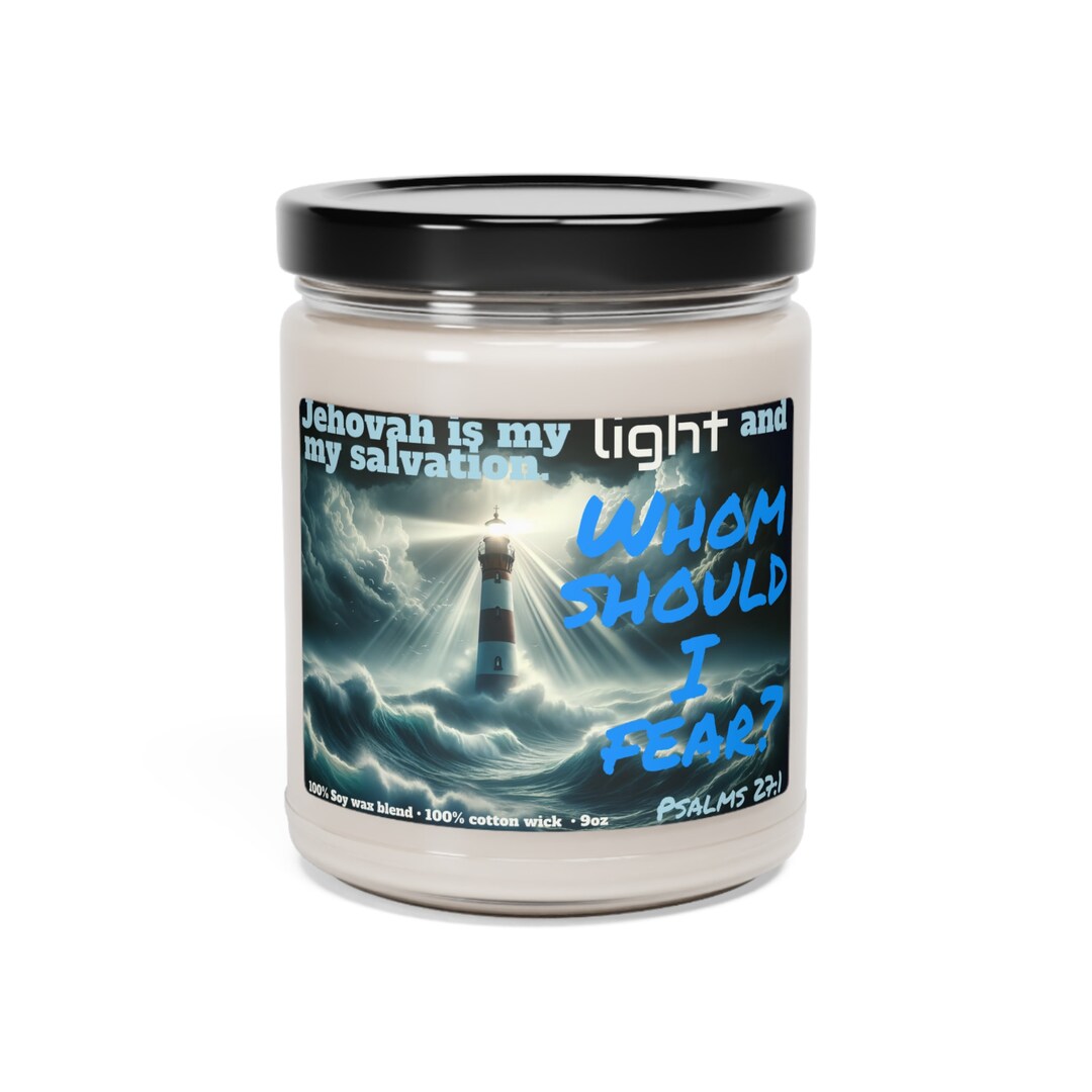 Psalm 27:1 Candle - Whom Should I Fear? Scented Soy Candle, 9oz Gift - Etsy