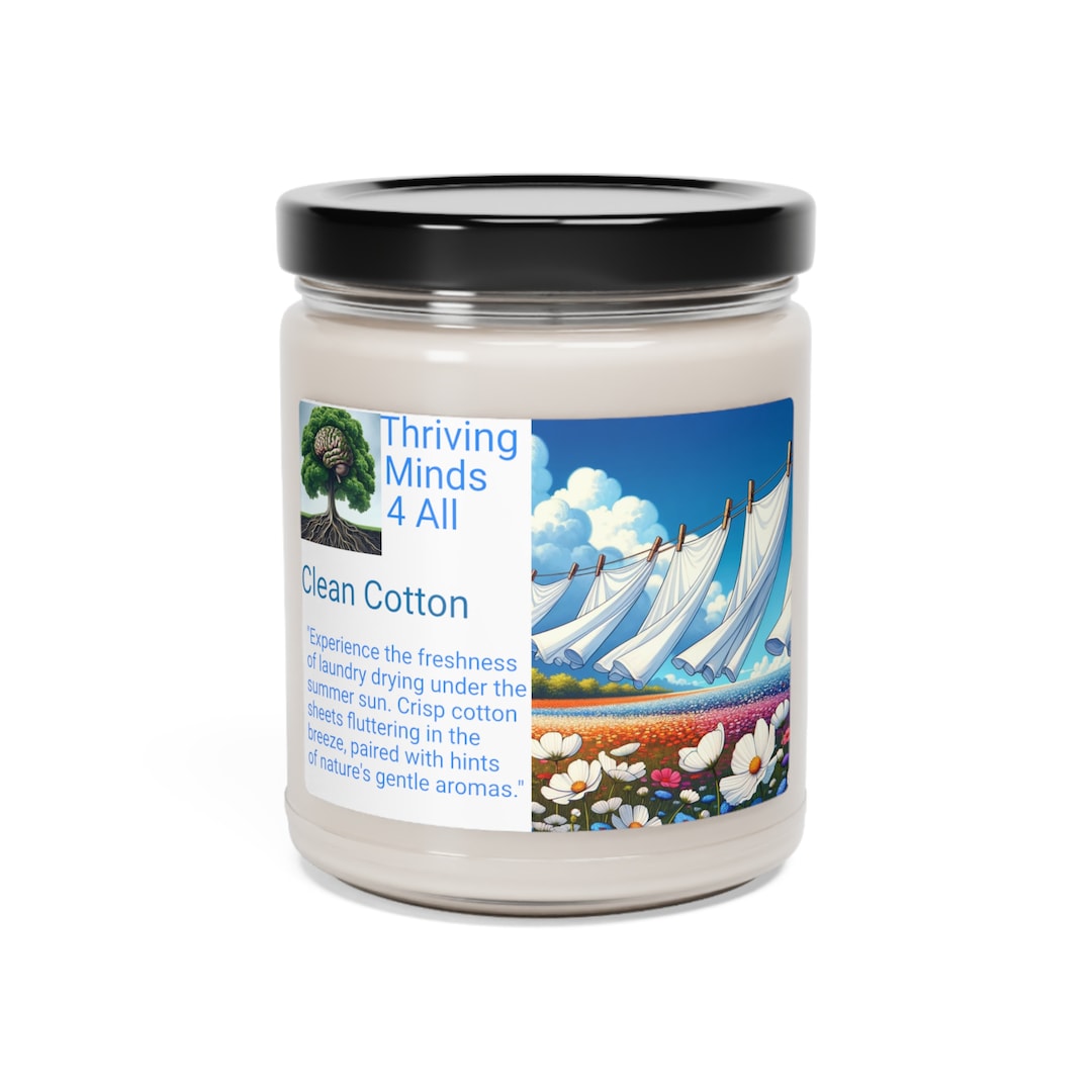 Clean Cotton Candle - Fresh Laundry Scent for a Crisp, Invigorating ...