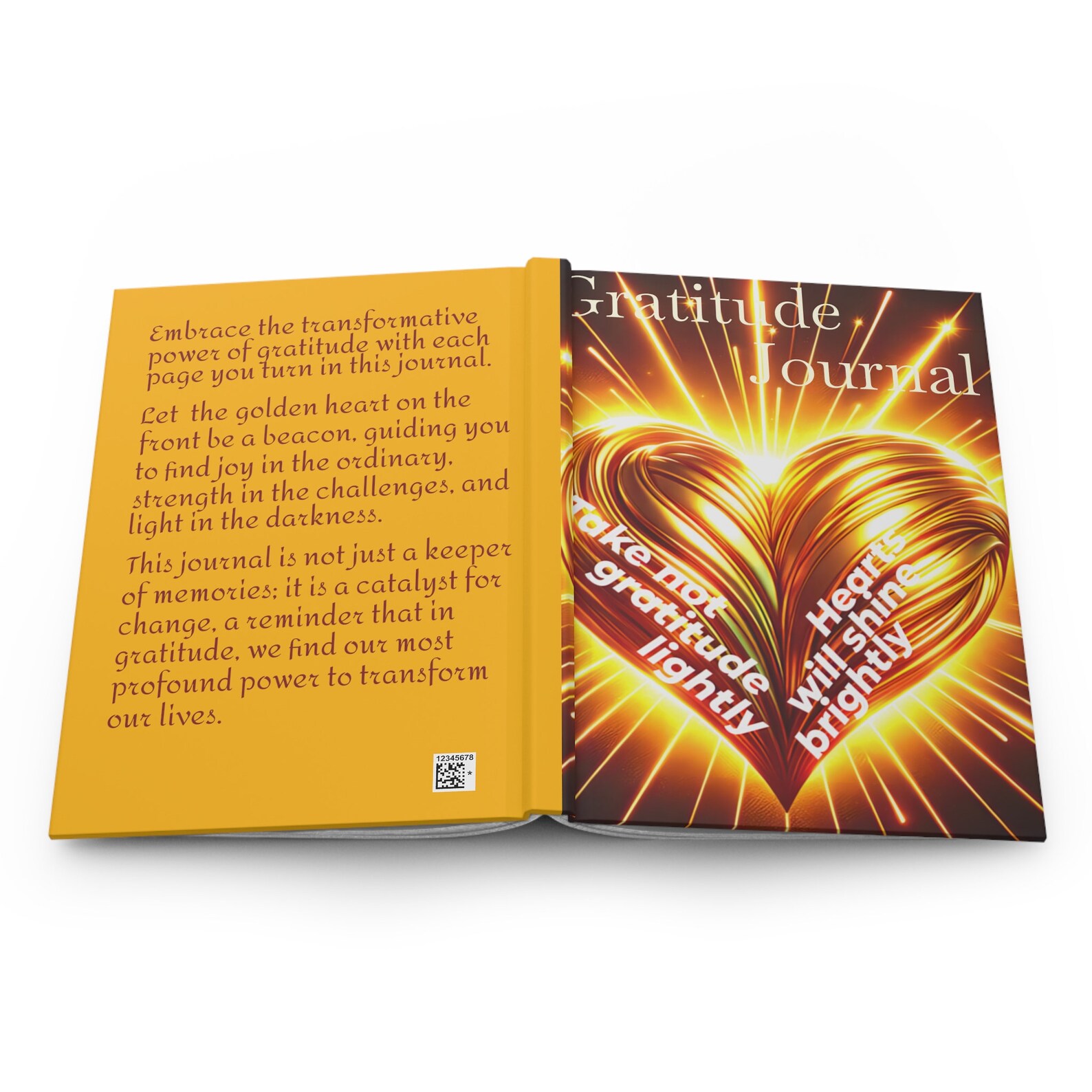 Radiant Heart Gratitude Journal Gift/hardcover Journal Matte - Etsy