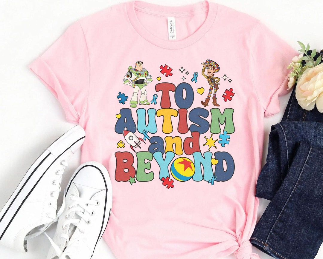 Retro Disney Toy Story Autism Awareness Shirt | Funny Buzz Lightyear ...