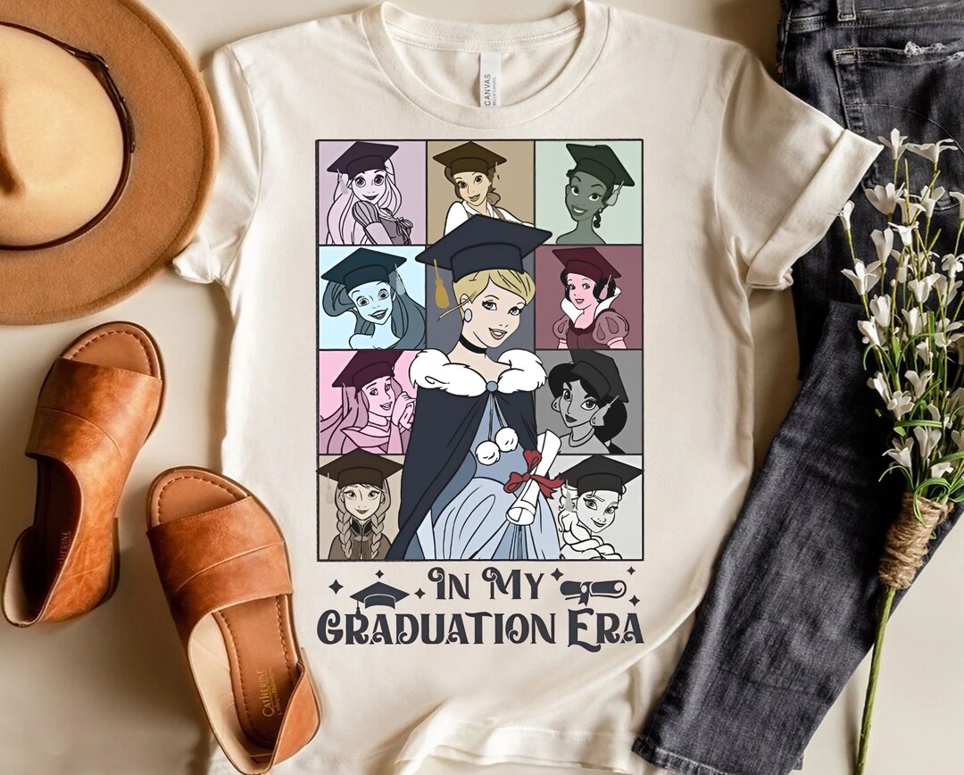 In My Graduation Era Disney Princess Shirt | Graduate Class of 2025 T ...