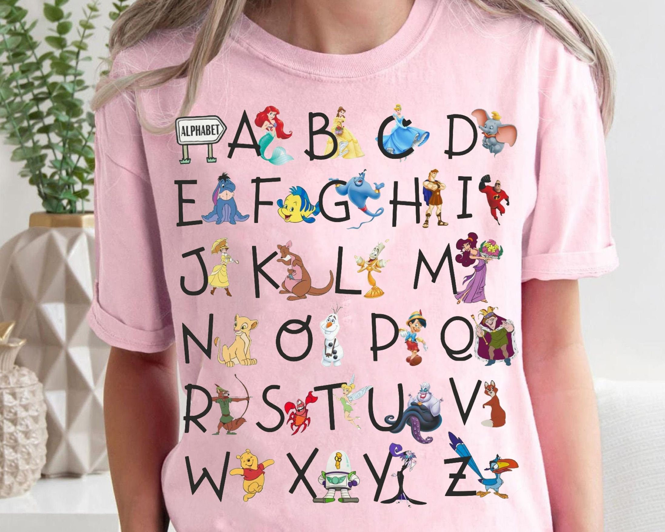 Disney Alphabet Characters From A To Z Shirt Disney Teacher Etsy Disney Alphabet Characters From A To Z Shirt Disney Teacher Etsy