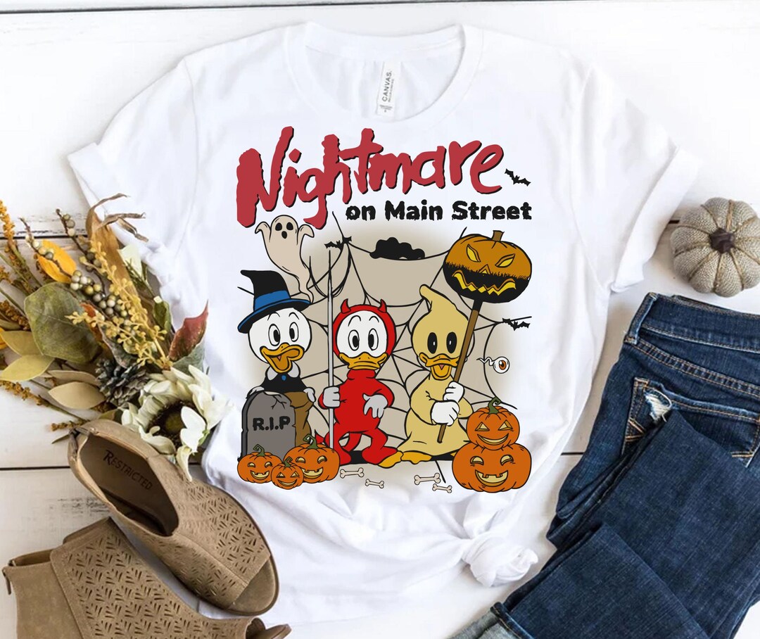 Retro Halloween Huey Dewey and Louie Shirt | Nightmare on Main Street T ...