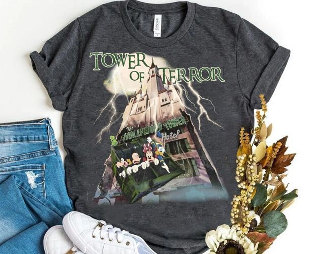 Vintage Disney Halloween Tower of Terror Shirt | Mickey and Friends T ...