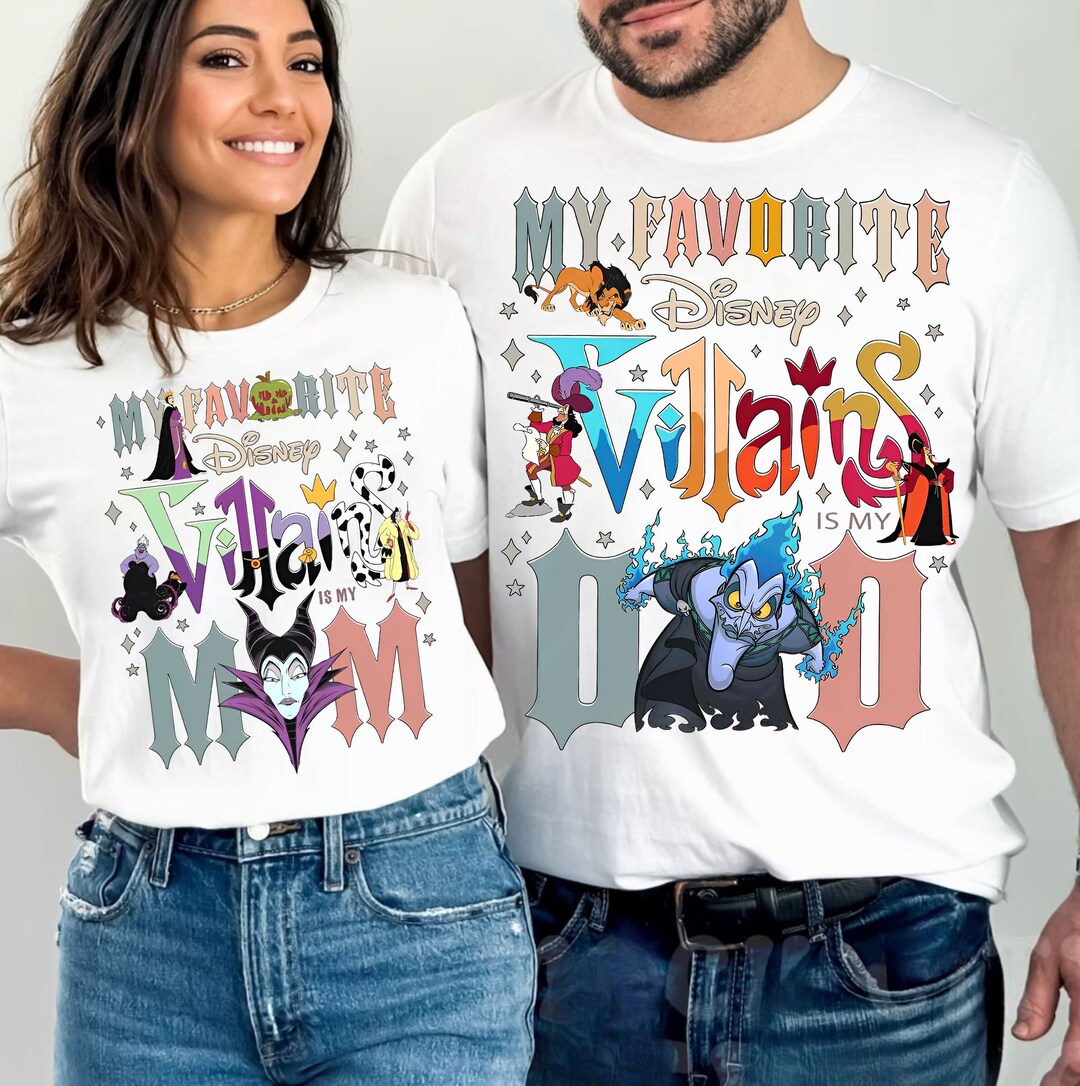 My Favorite Disney Villains is My Mom and Dad Shirt | Ursula Maleficent ...