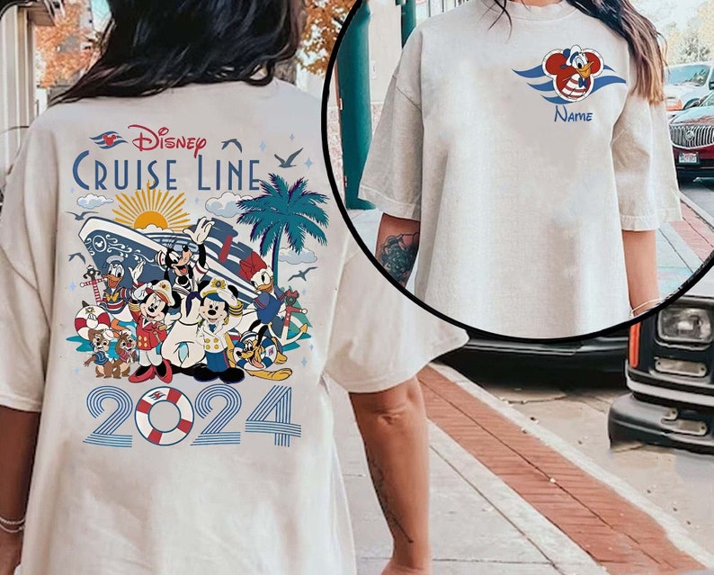 2-sided Retro Disney Cruise Line Shirt Custom Name Disney Cruise Family T-shirt Vintage Mickey ...