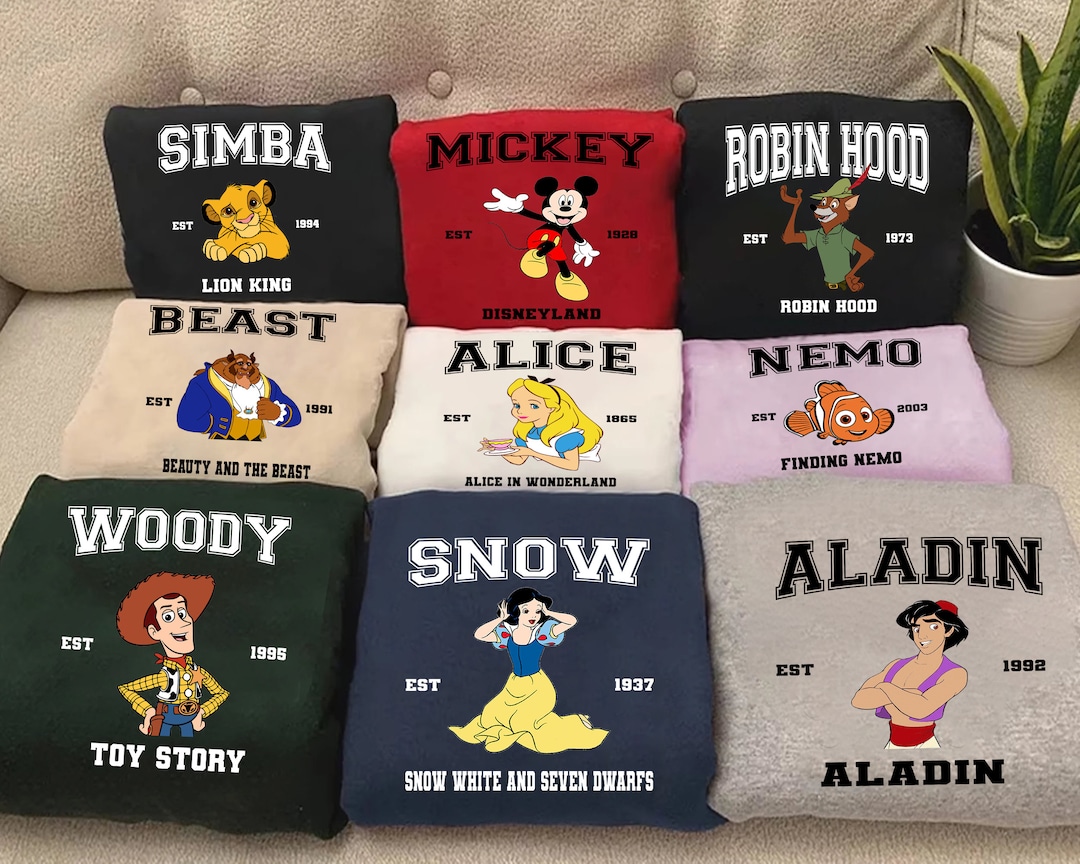 Custom Disney Movies All Characters Group Shirt, Mickey Disney T-shirt ...