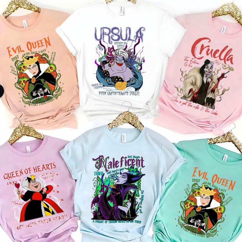 Vintage Disney Villains All Characters Shirt | Maleficent Ursula Evil ...