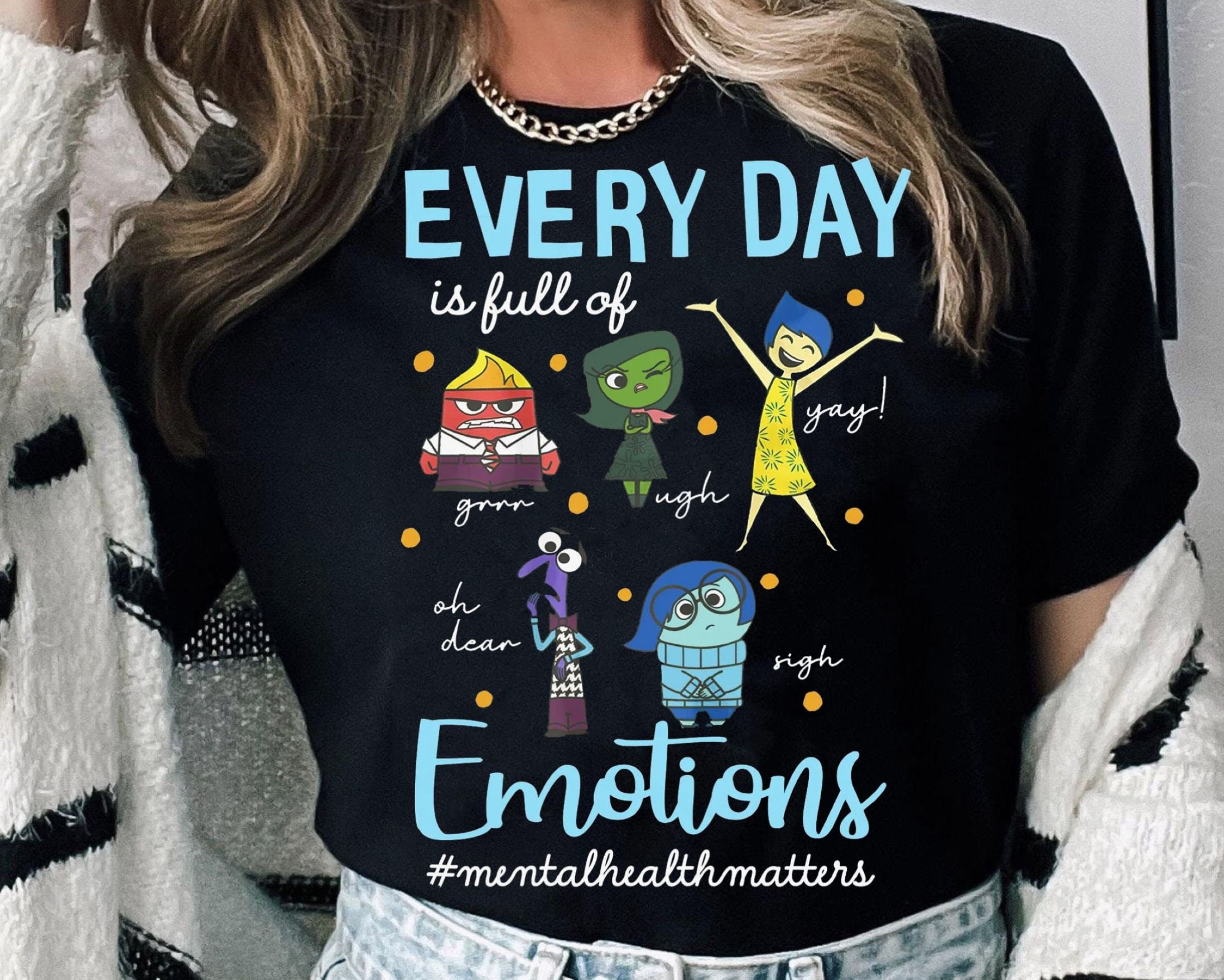 Every Day Emotions Mental Health Matter Shirt Inside Out - Etsy