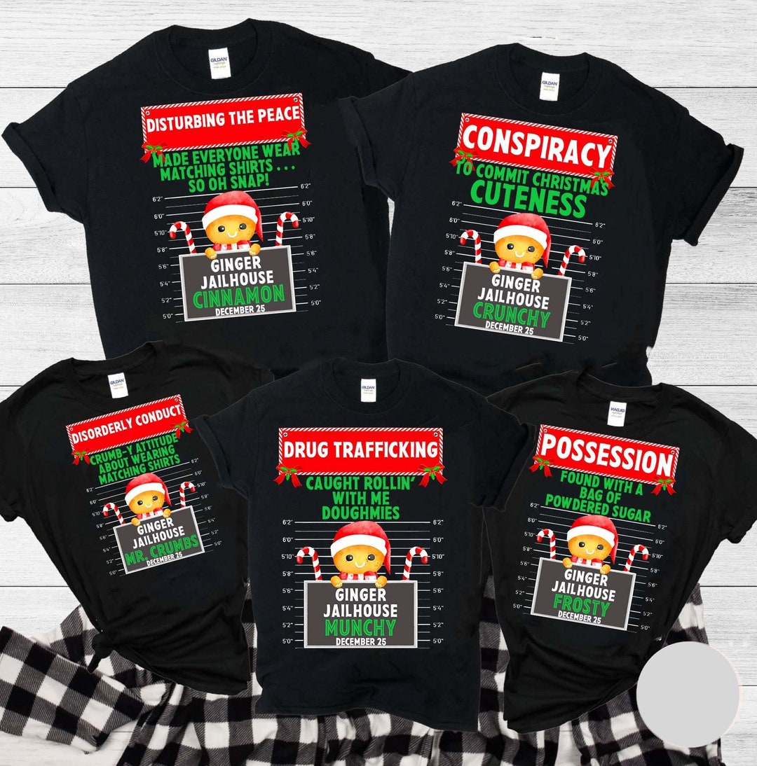 Custom Gingerbread Inmate Christmas Party Sweatshirt Funny Etsy
