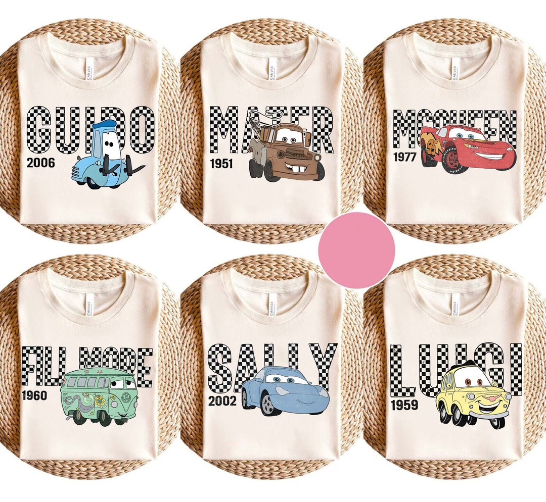 Custom Disney Cars Checkerboard Shirt | Retro Lightning Mcqueen T-shirt ...