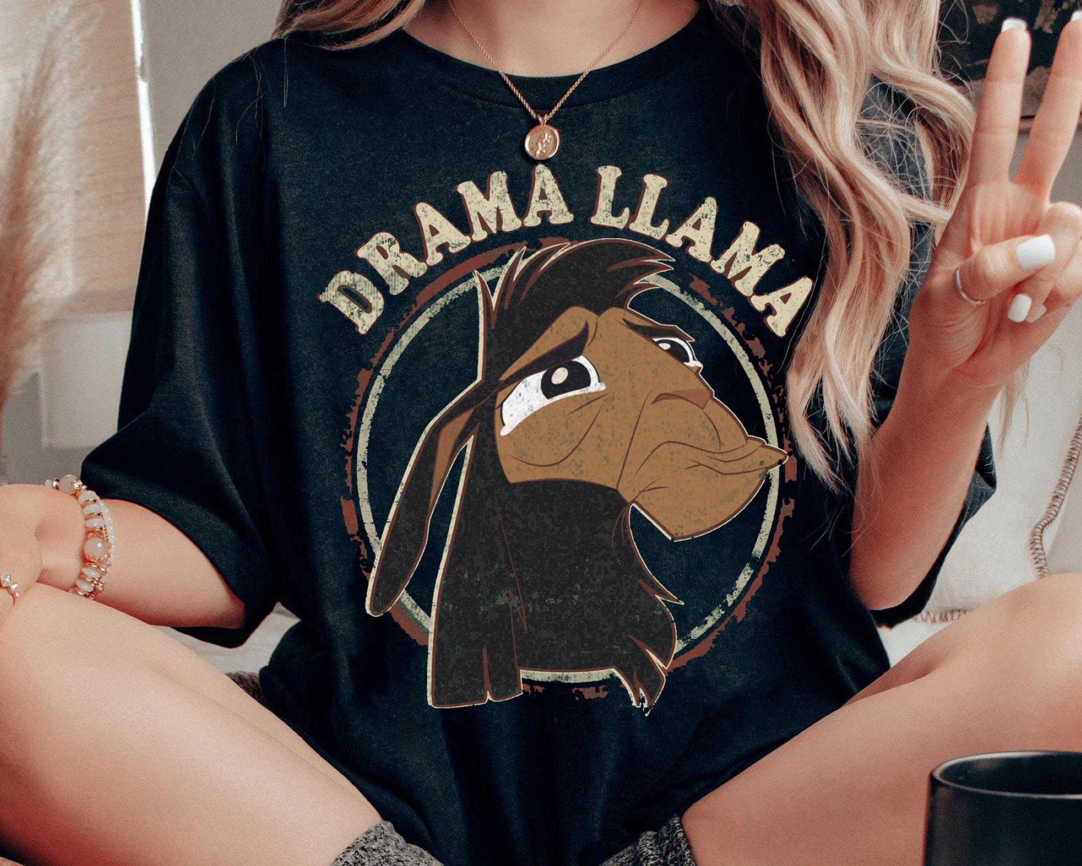 Disney Llama Shirt Retro the Emperor's New Groove T-shirt Kuzco Drama ...
