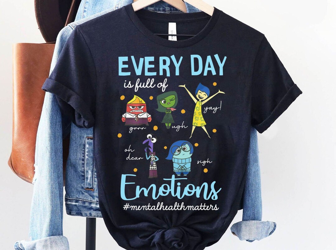 Every Day Emotions Mental Health Matter Shirt | Inside Out Disney T ...