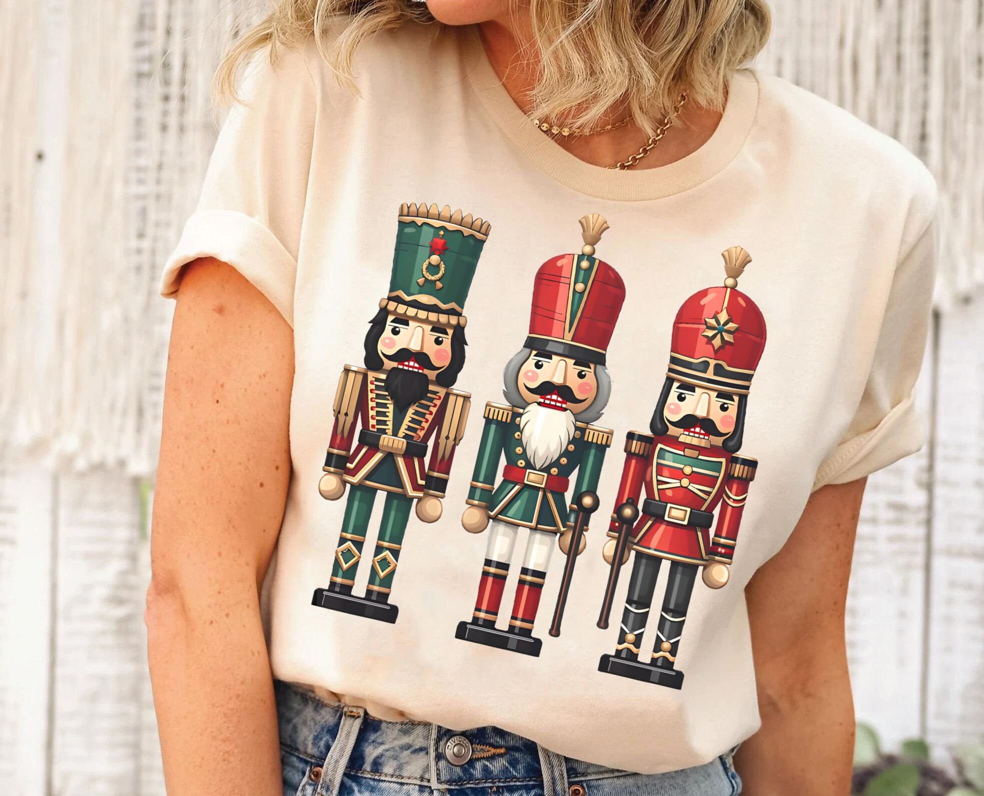 Retro Preppy Nutcracker Shirt Faux Sequin Nutcracker Tshirt Christmas ...