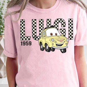 Custom Disney Cars Checkerboard Shirt | Retro Lightning Mcqueen T-shirt ...