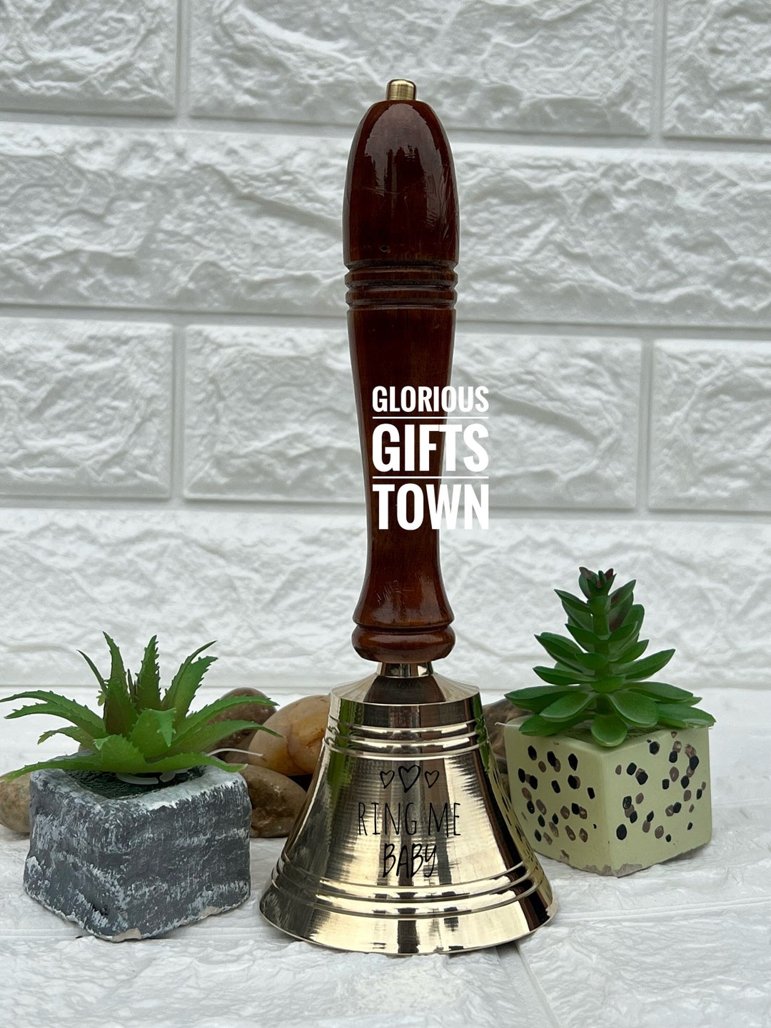 Personalized Engraved Bell, Christmas Bell, Decorative Brass Door Bell ...