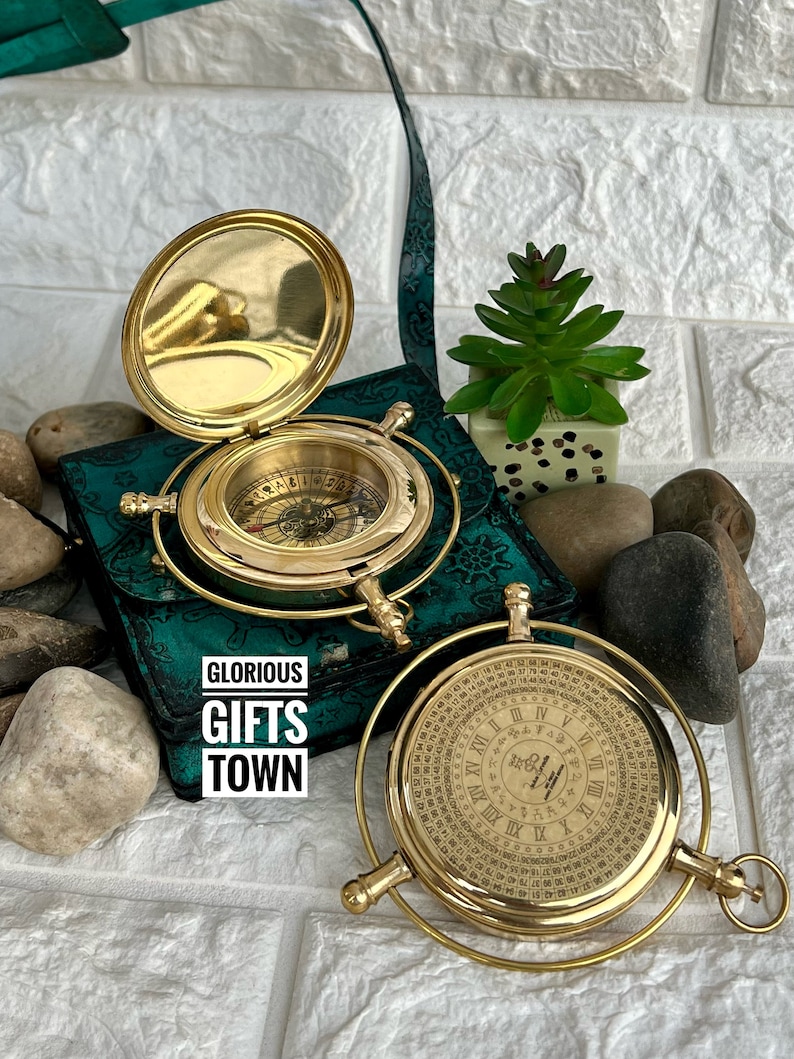 Personalized Brass Compass With Leather Case, Engraved Gift - Etsy