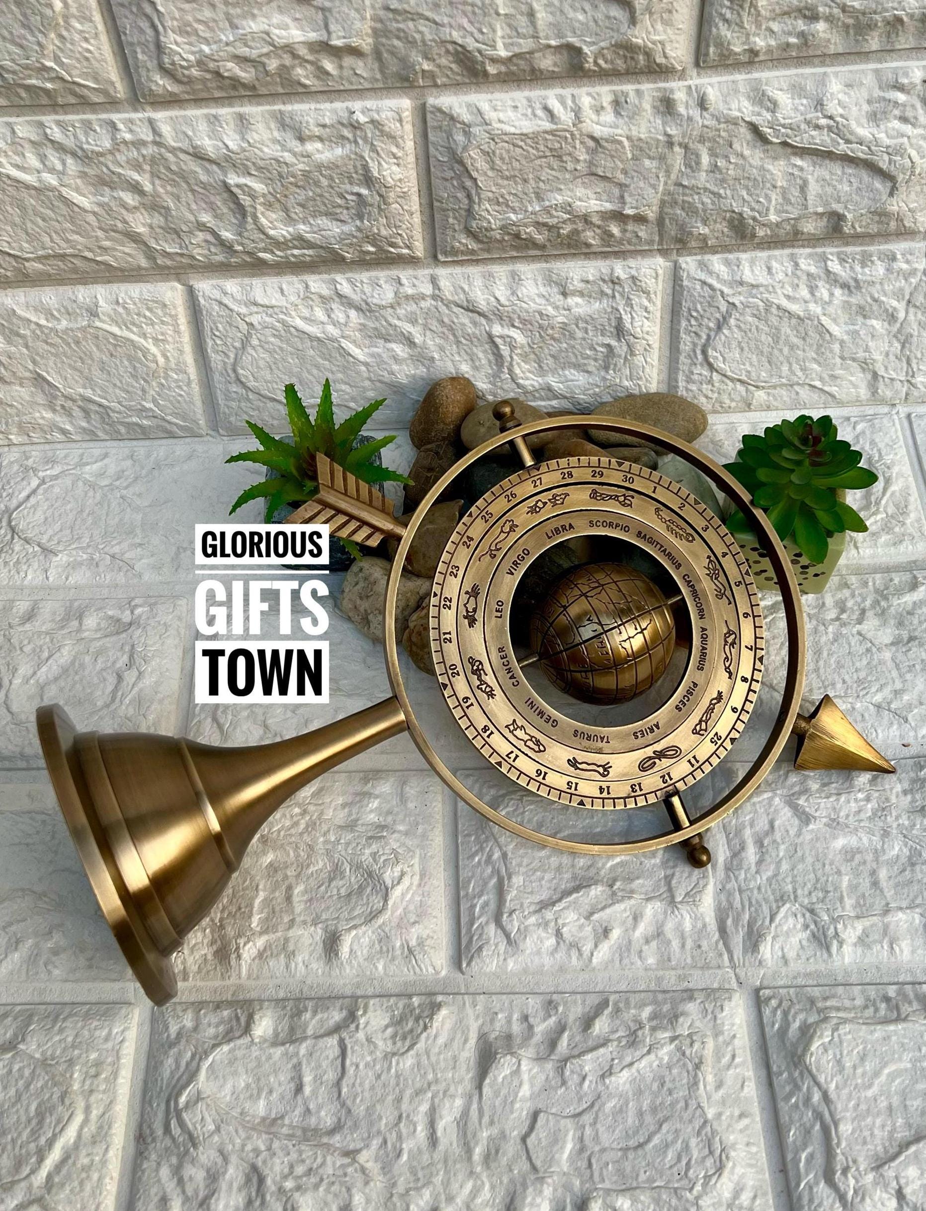 Decorative Brass Armillary, Handcrafted Antique-style Celestial Globe ...