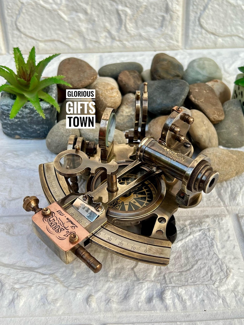 Nautical Brass Sextant Maritime Navigation Tool, Vintage Style ...