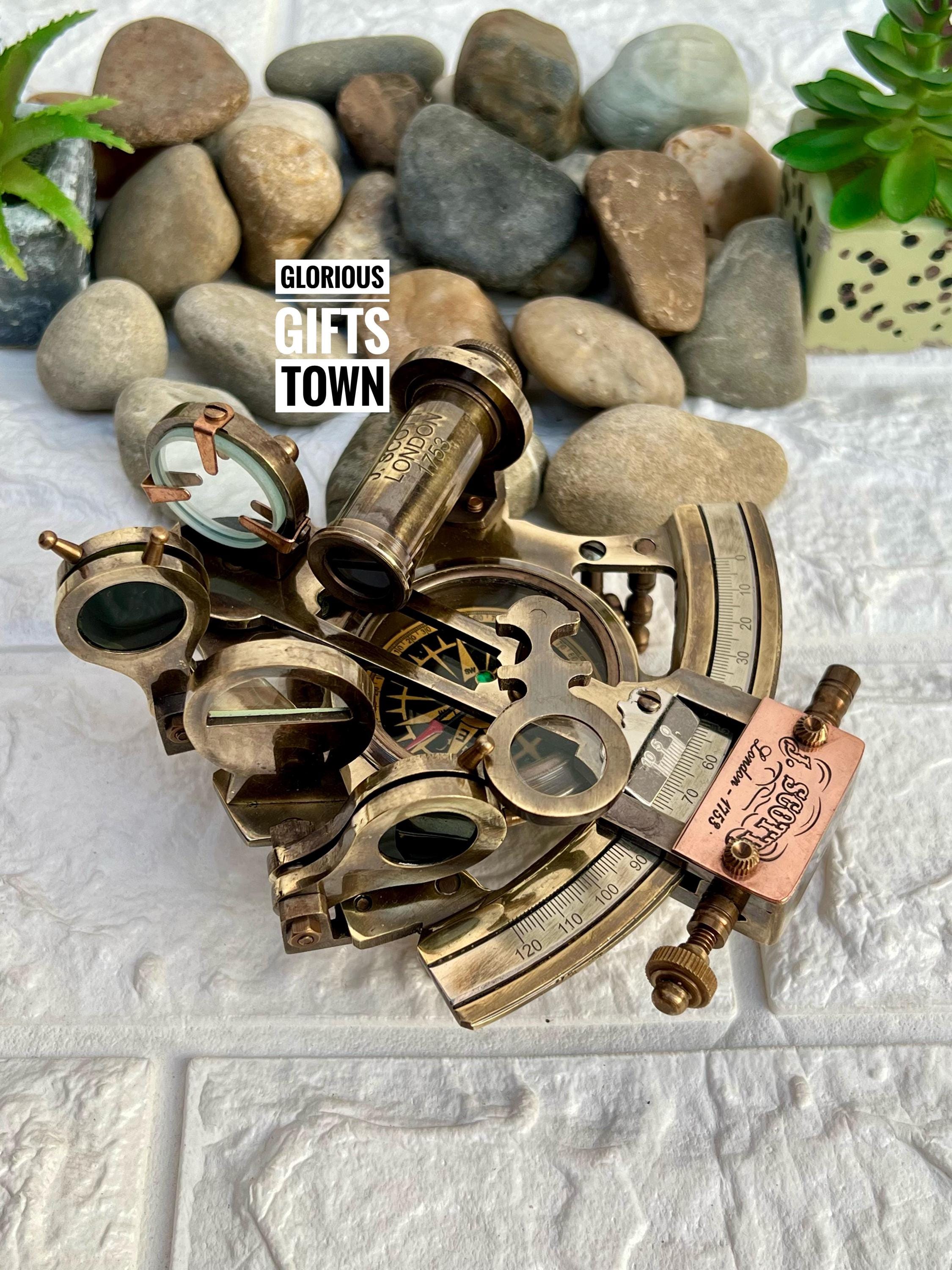 Nautical Brass Sextant Maritime Navigation Tool, Vintage Style ...