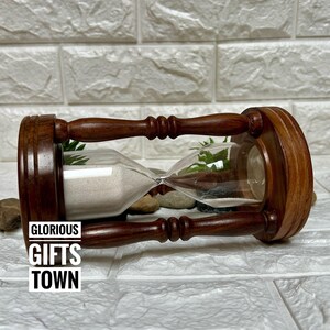 Personalized Wooden Sand Timer: Engraved Hourglass Desk Decor - Etsy