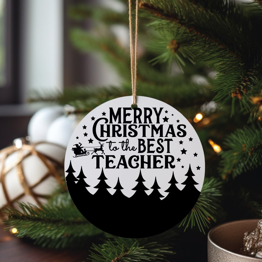 Merry Christmas Teacher Ornament, 2025 Gift - Etsy