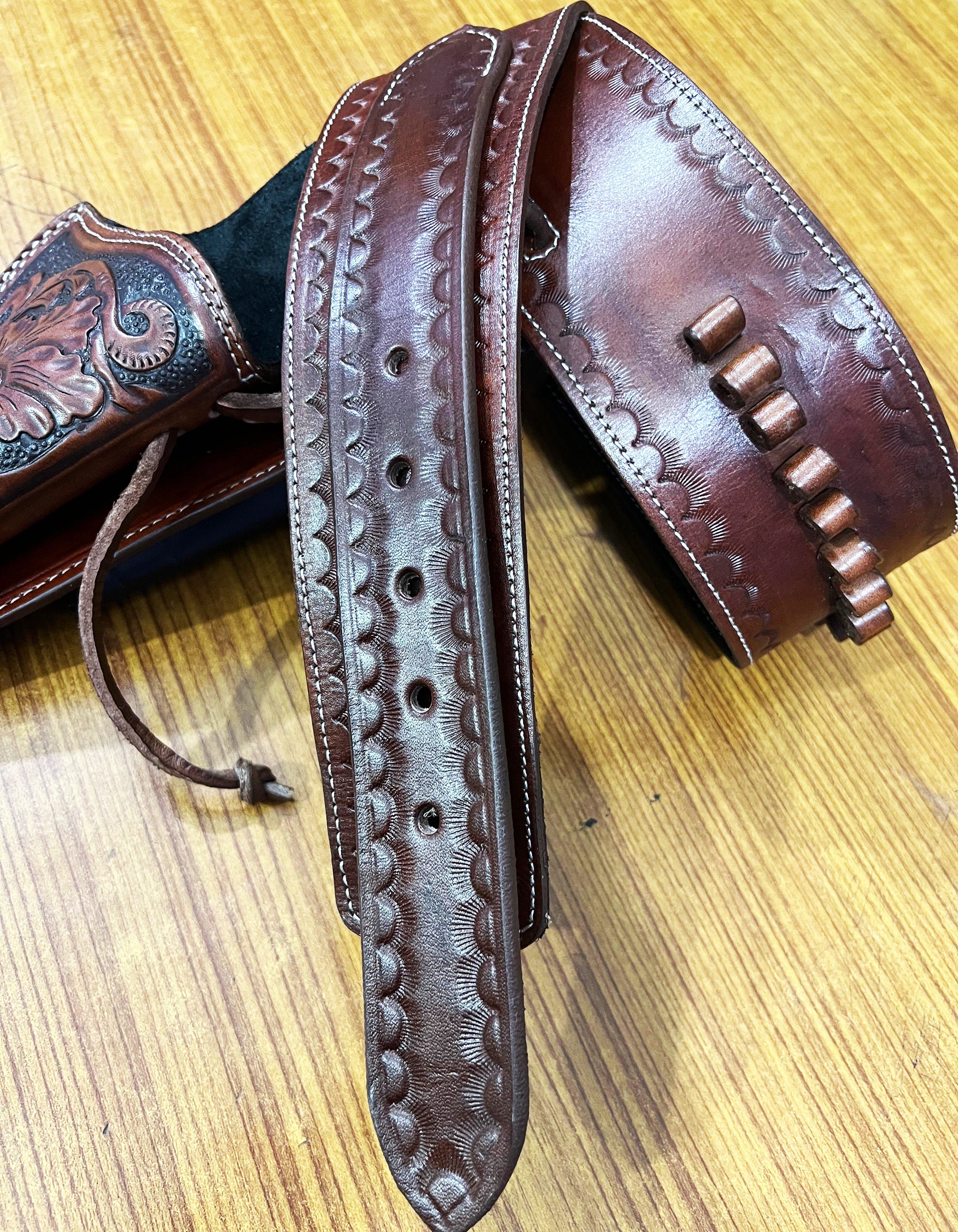 Hand Tooled Western Rig Holsters in Premium Leather, Cowboy Style - Etsy