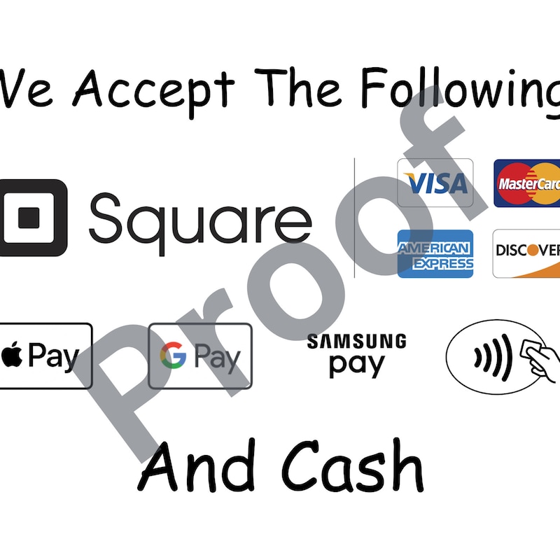 Payments Accepted Sign - Etsy