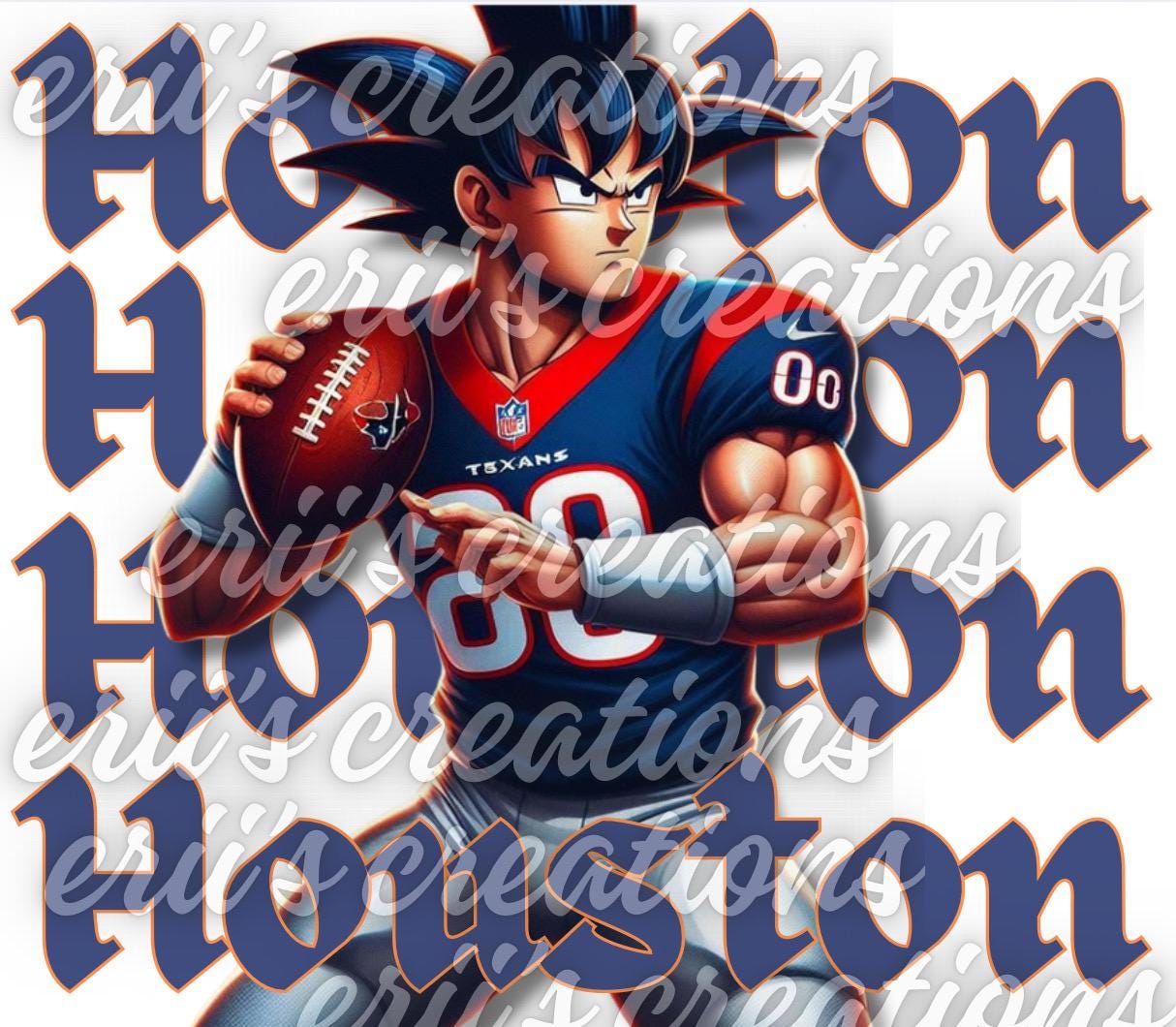 Goku Texas Houston Football PNG - Etsy