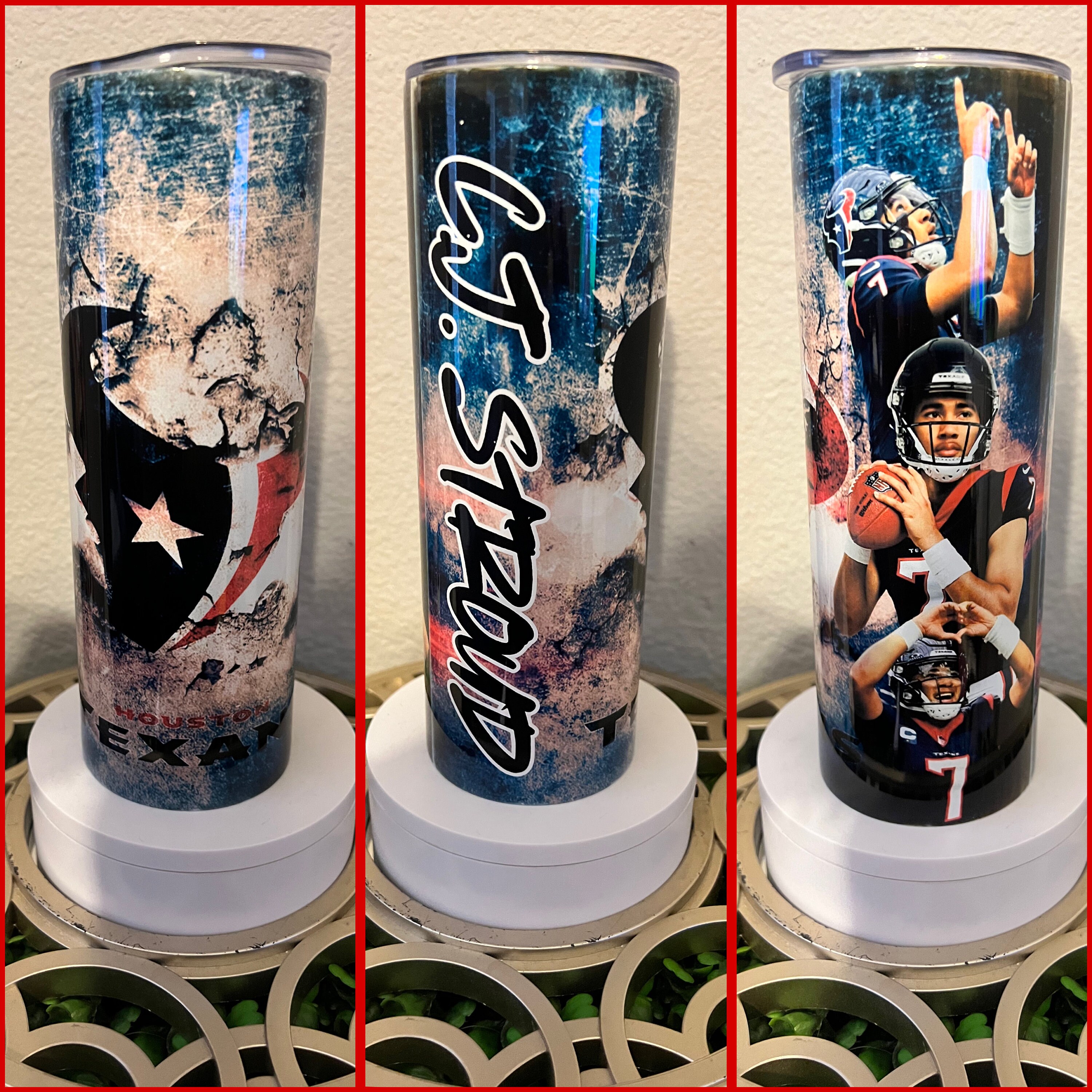 Texas Football Houston 20 Oz. Tex Tumbler Wrap - Etsy