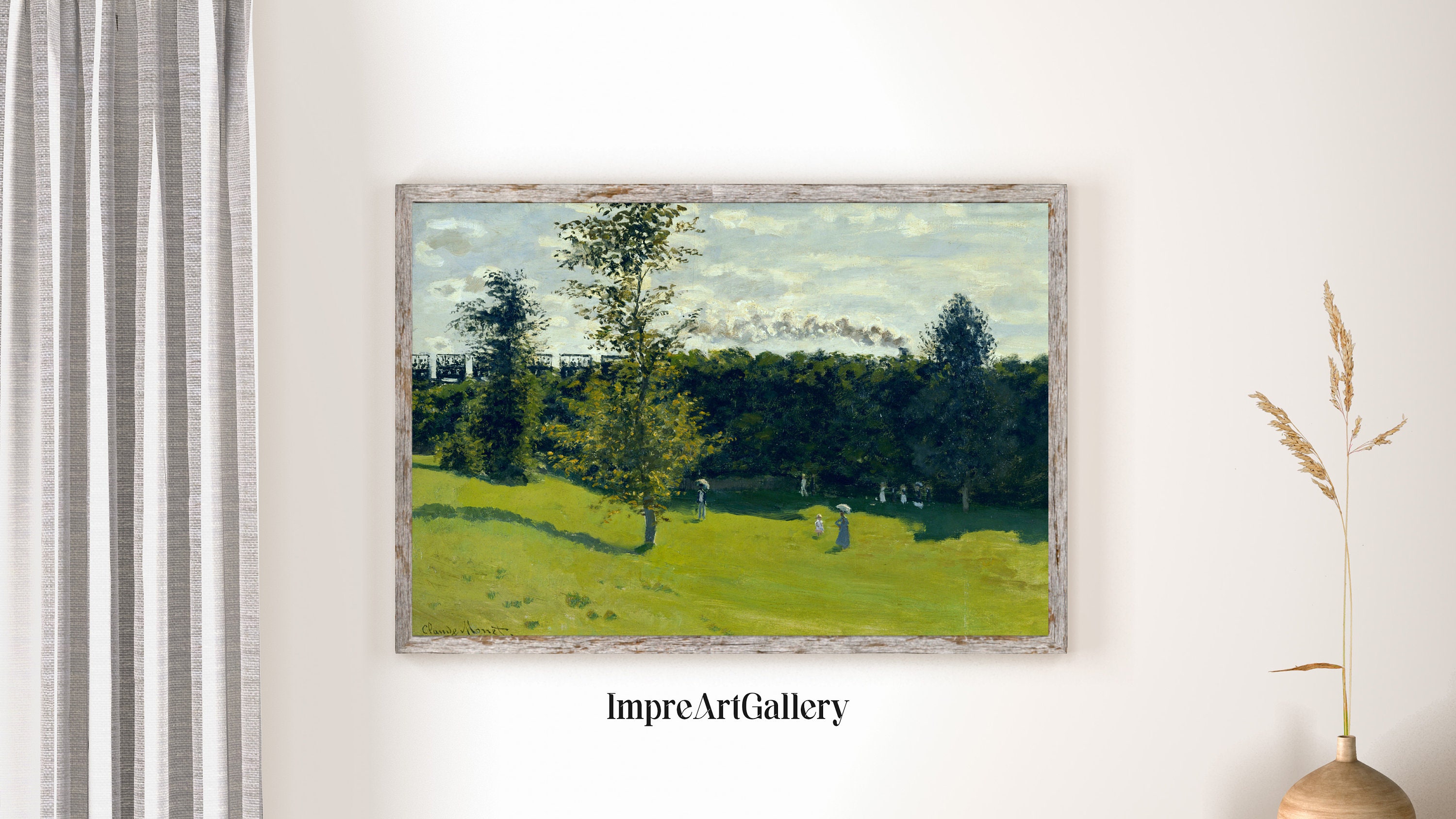 C. Monet Train in the Country | Printable Wall Art | Impressionist Home ...