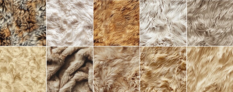 Fur Images 20 Furry Backgrounds Instant Download Fur Papers Printable ...