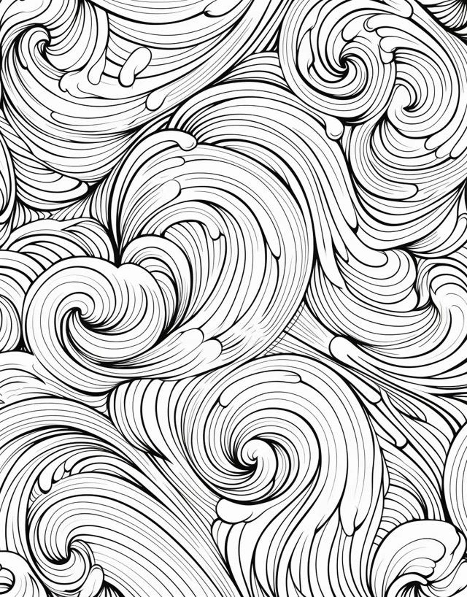 Zen Swirls Coloring Book 20 Abstract Art Coloring Pages Instant ...