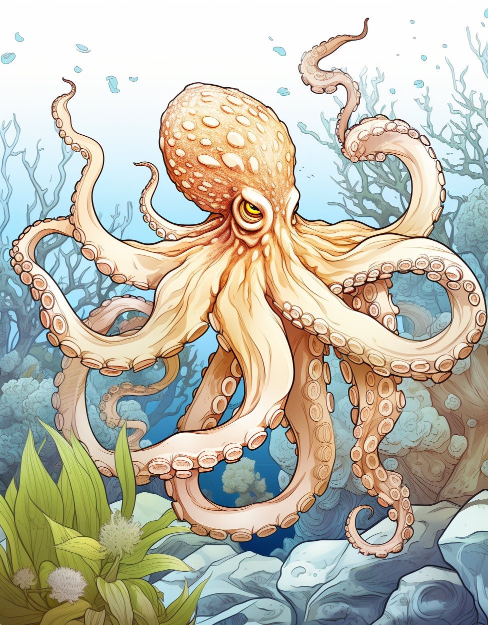 Sea Life Coloring Book 20 Sea Creatures Coloring Pages Instant Download ...