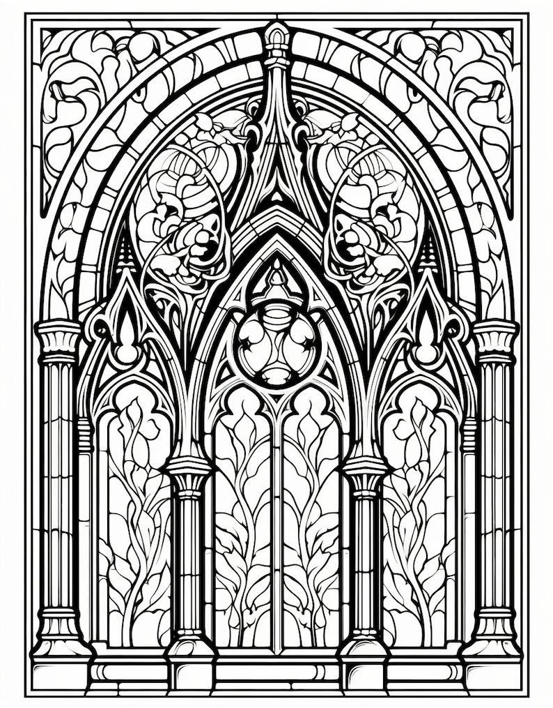Cathedral Windows 20 Coloring Pages Cathedral Windows Printable Papers ...